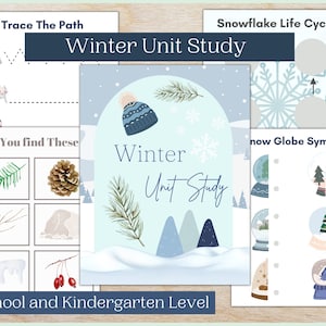 Winter Unit Study Printable Bundle | Montessori Preschool Worksheets ...