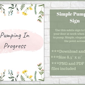 Printable Pumping in Progress Sign | Printable Breastfeeding Sign ...