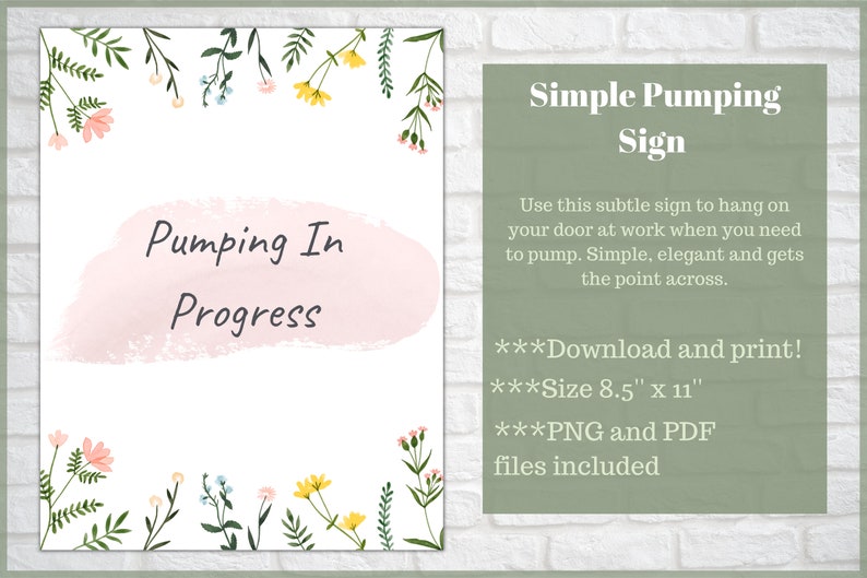 Printable Pumping in Progress Sign | Printable Breastfeeding Sign ...