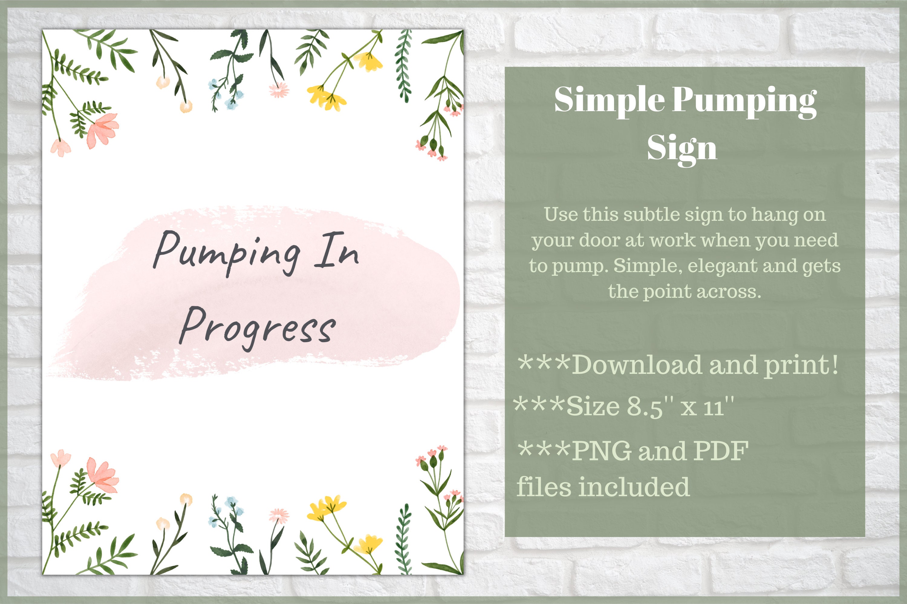 Printable Pumping in Progress Sign | Printable Breastfeeding Sign ...