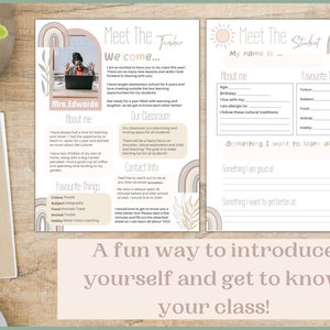 Meet the Teacher and Meet the Student, Editable Classroom Templates ...