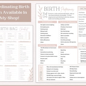 Birth Bag Packing List | Editable Hospital Bag Packing Checklist ...