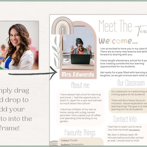 Meet the Teacher and Meet the Student, Editable Classroom Templates ...