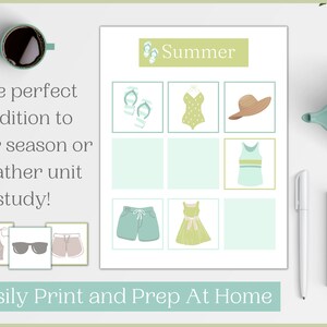 Printable Busy Book Activity | Seasonal Clothing Sorting | Montessori ...
