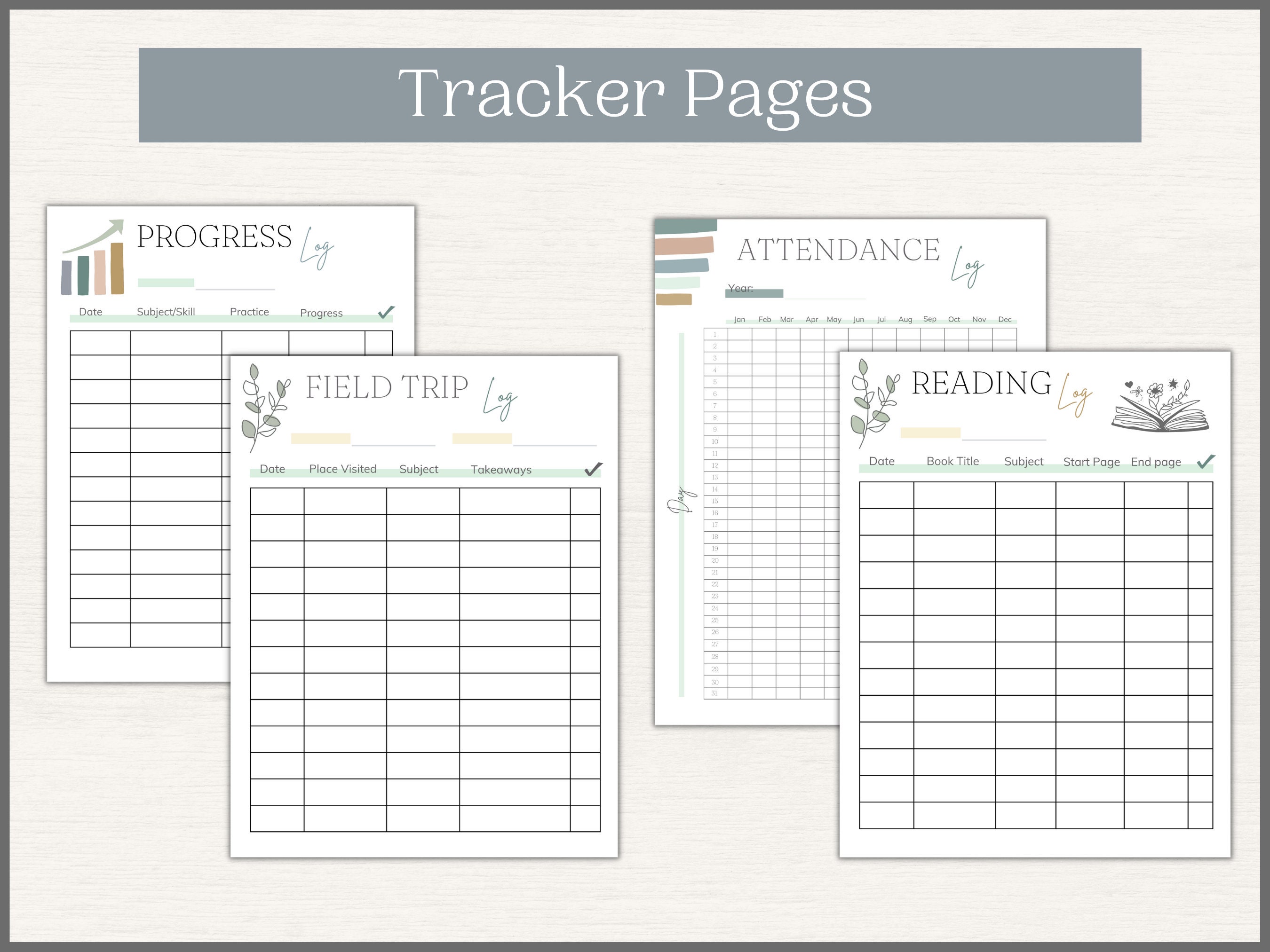 Homeschool Planner Printable Montessori Inspired Lesson Planner - Etsy