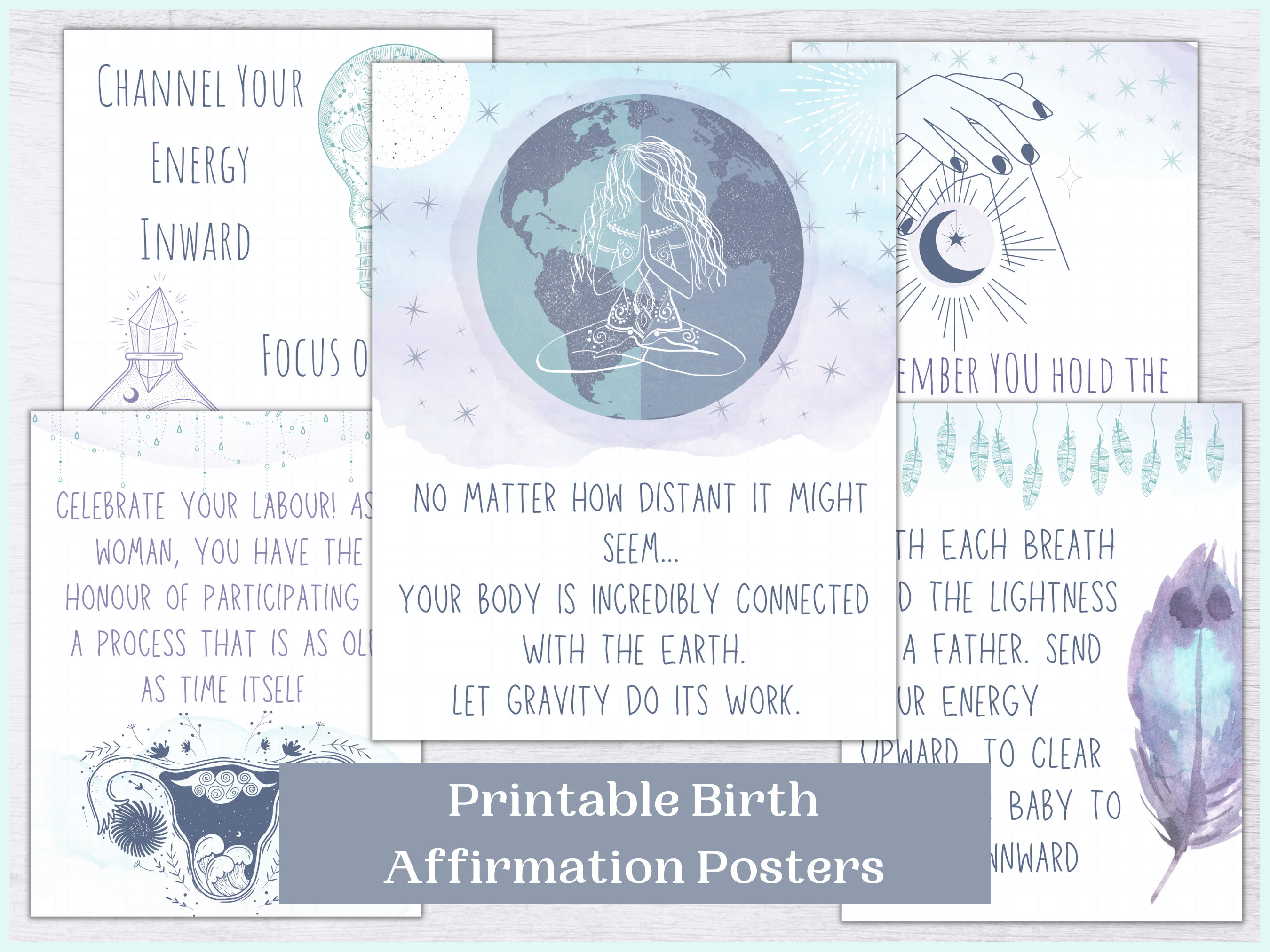 Birth Affirmation Printable Posters | Birth Affirmations Printable Art ...
