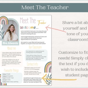 Meet the Teacher and Meet the Student, Editable Classroom Templates ...