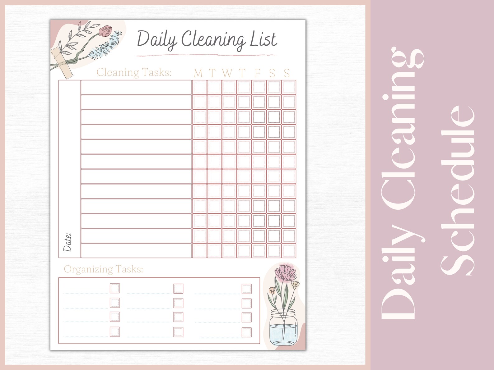 Editable Cleaning Schedule | Printable Cleaning Planner | Cleaning ...
