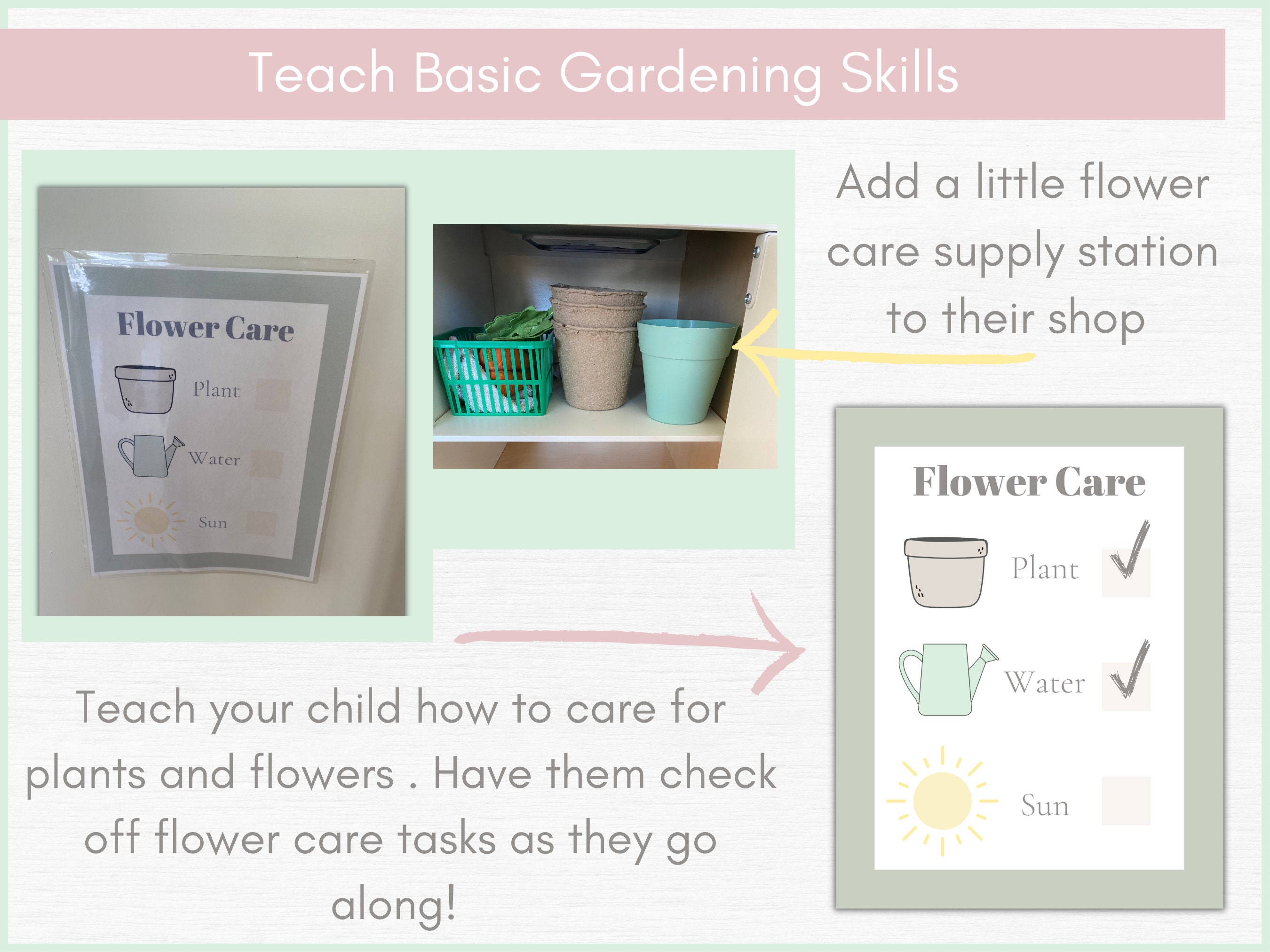 Flower Shop Printable Dramatic Play Kit | Pretend Play Flower Shop Kit ...