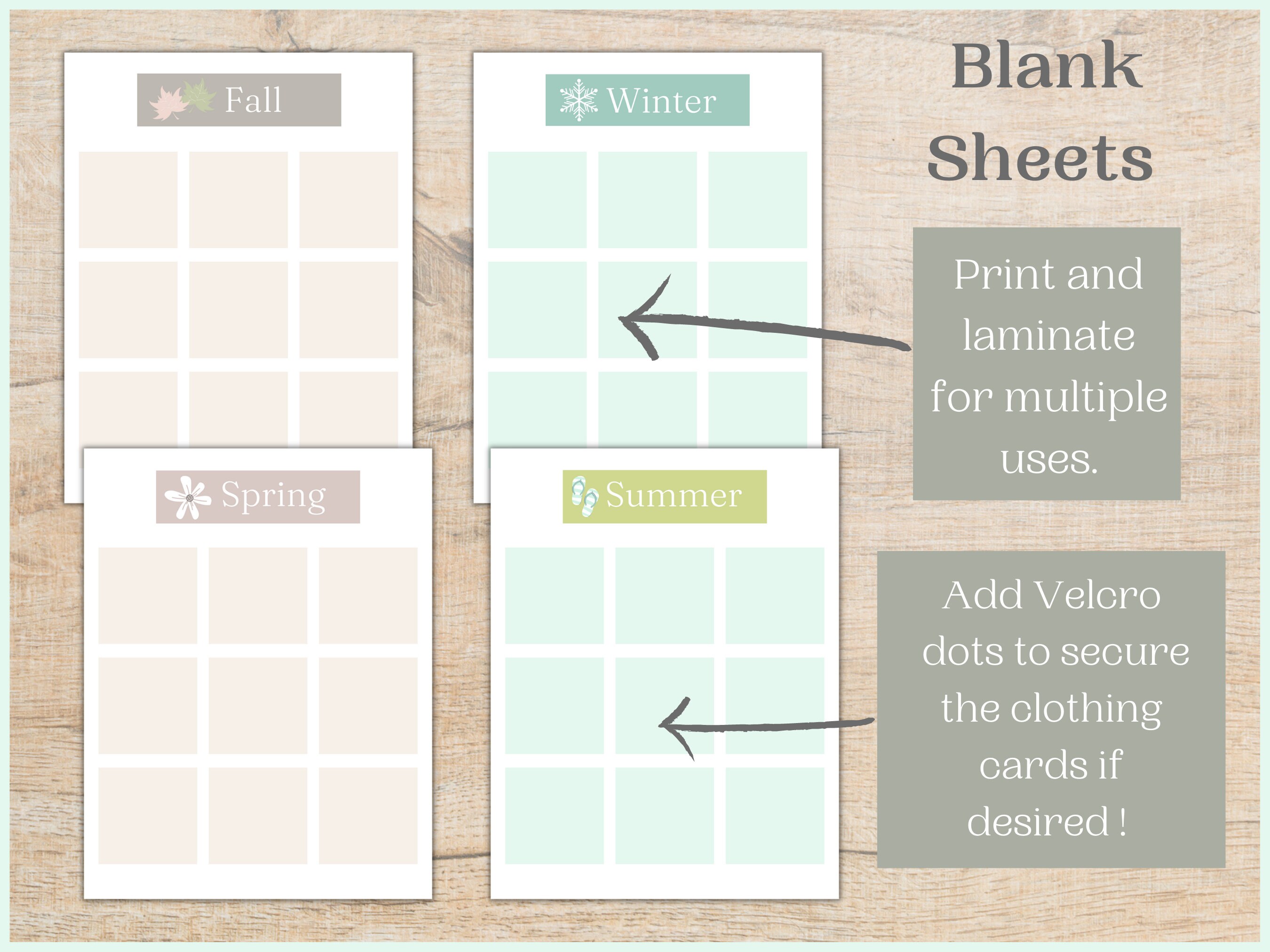 Printable Busy Book Activity Seasonal Clothing Sorting Montessori Busy ...