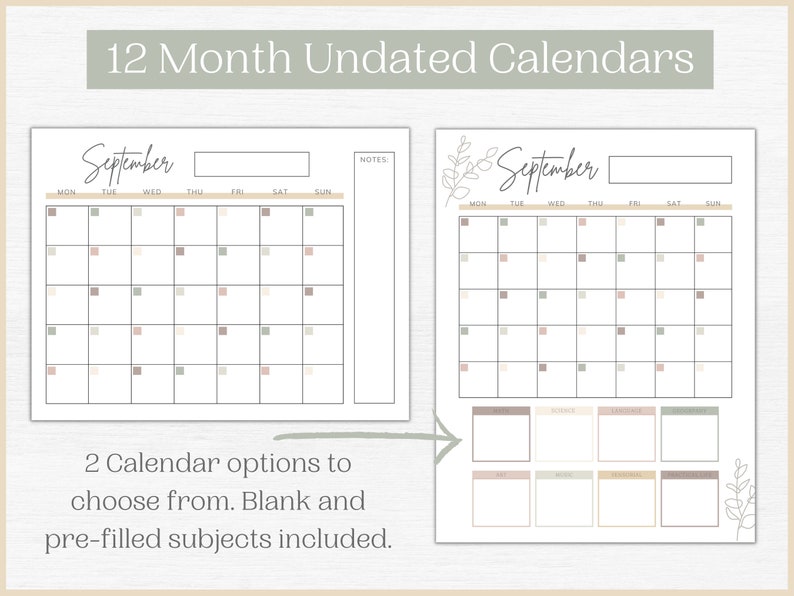 Homeschool Planner Printable | Montessori Inspired Lesson Planner - Etsy