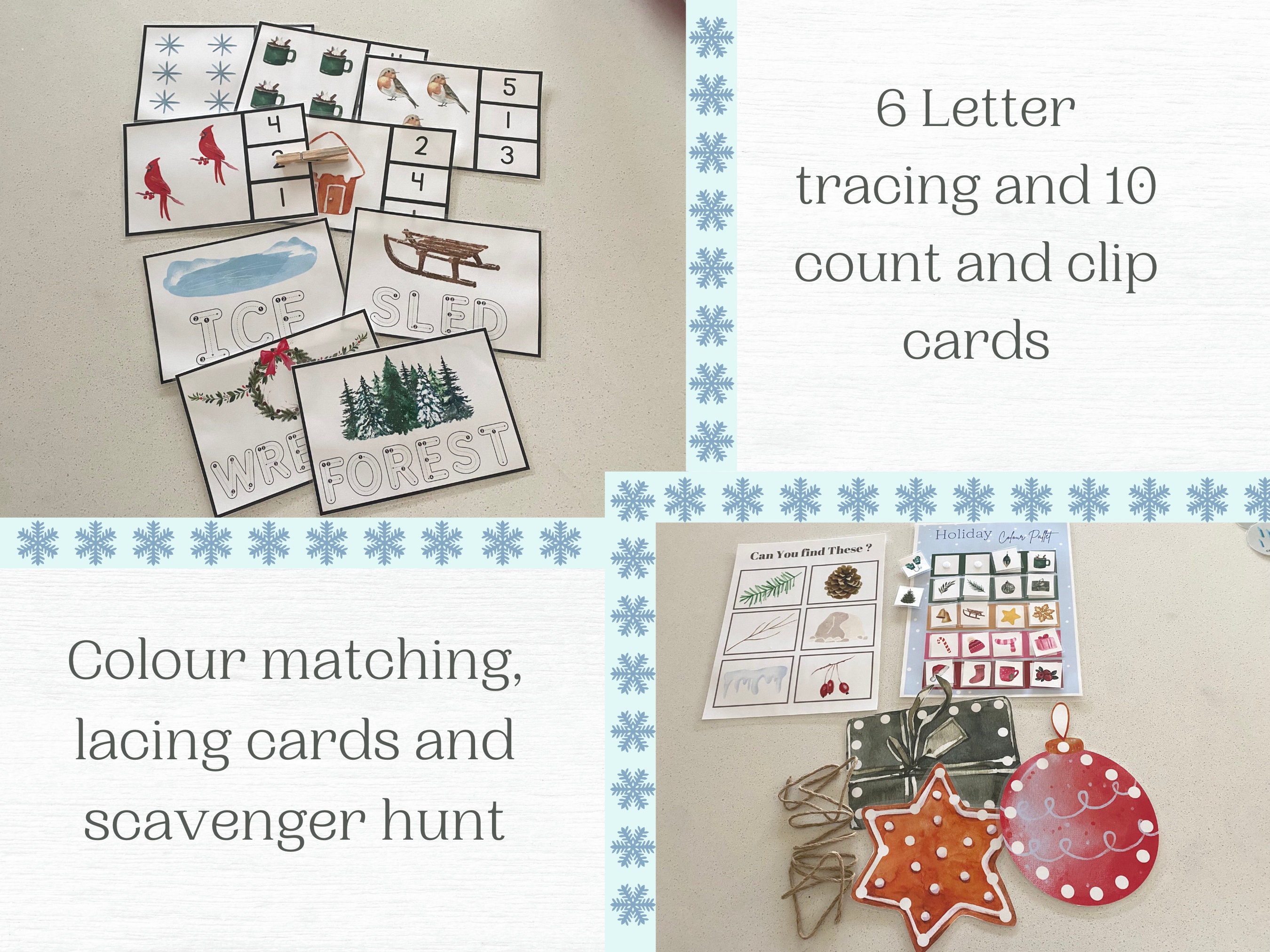 Winter Unit Study Printable Bundle Montessori Preschool Worksheets ...