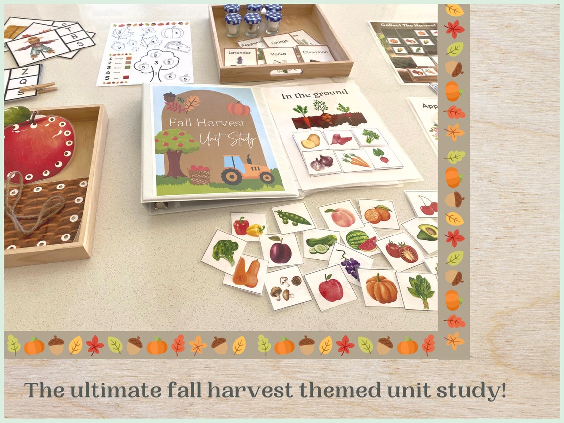 Preschool Fall Harvest Unit Study Bundle | Homeschool Preschool ...
