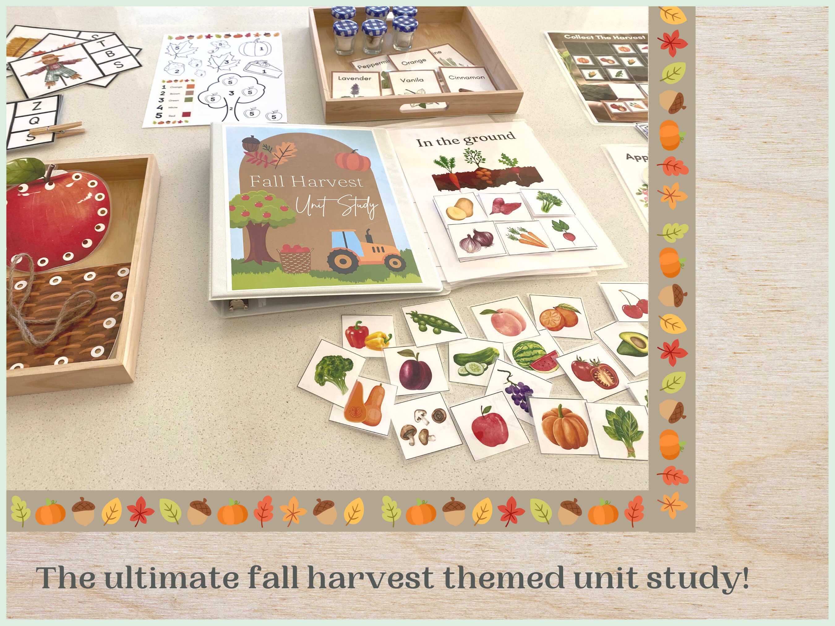 Preschool Fall Harvest Unit Study Bundle Homeschool Preschool Printable ...