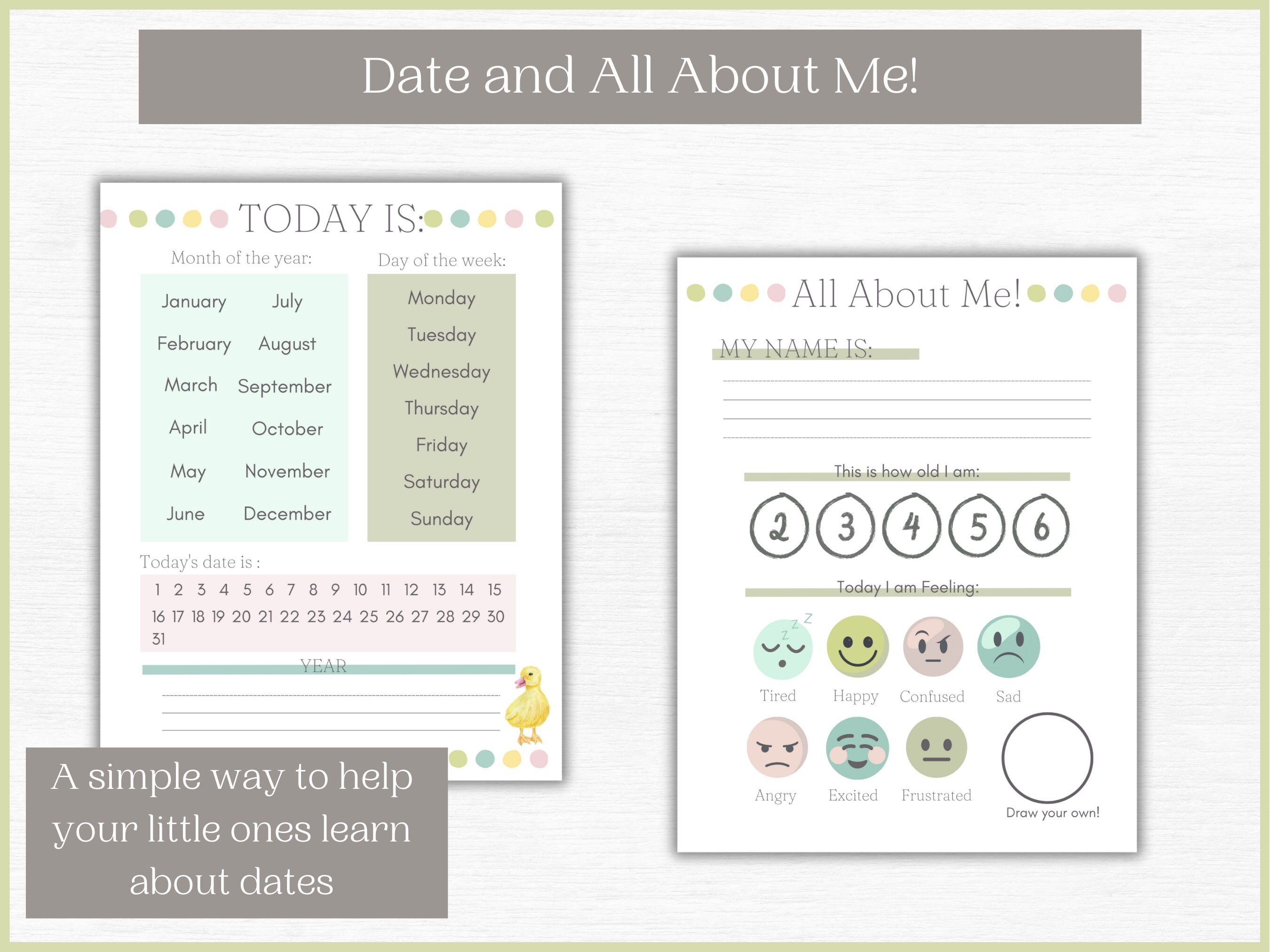 Homeschool Preschool Spring Morning Menu Printable Morning Menu Pages ...