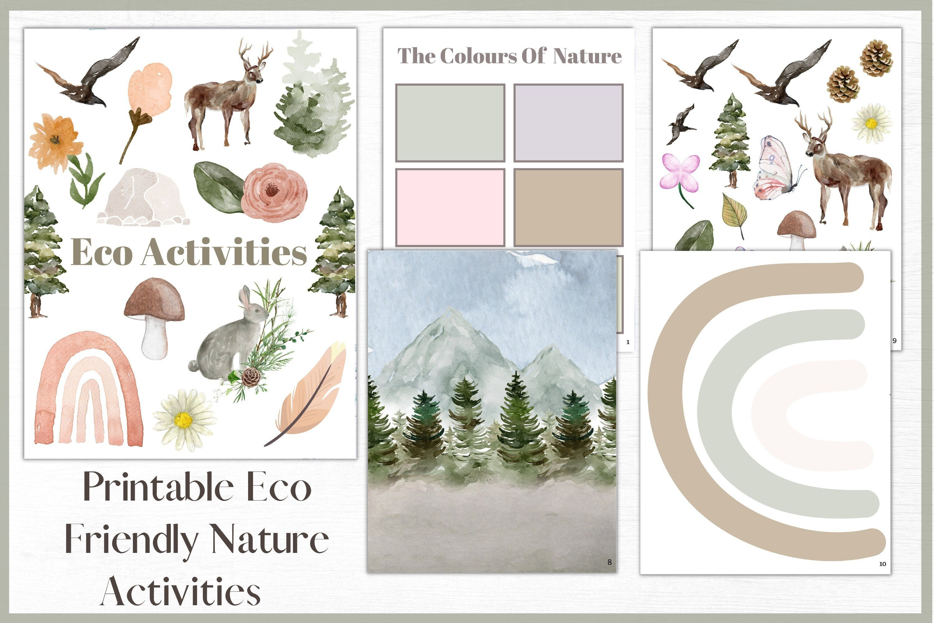 Nature Themed Printable Activities for Kids Eco Friendly - Etsy New Zealand