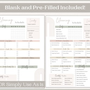 Printable Cleaning Schedule | Editable Cleaning Schedule Template - Etsy