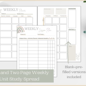 Homeschool Planner Printable | Montessori Inspired Lesson Planner - Etsy