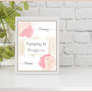 Printable Pumping in Progress Sign | Printable Breastfeeding Sign ...