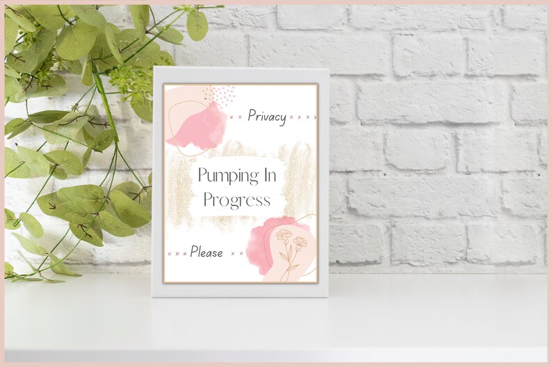 Printable Pumping in Progress Sign | Printable Breastfeeding Sign ...
