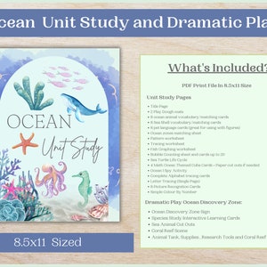 Printable Ocean Unit Study | Ocean Dramatic Play Kit | Homeschool ...