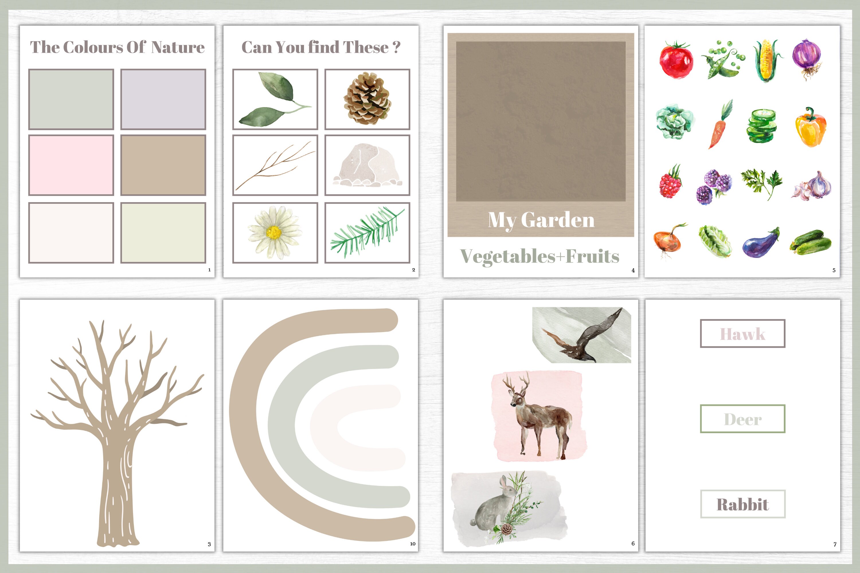 Nature Themed Printable Activities for Kids Eco Friendly - Etsy New Zealand