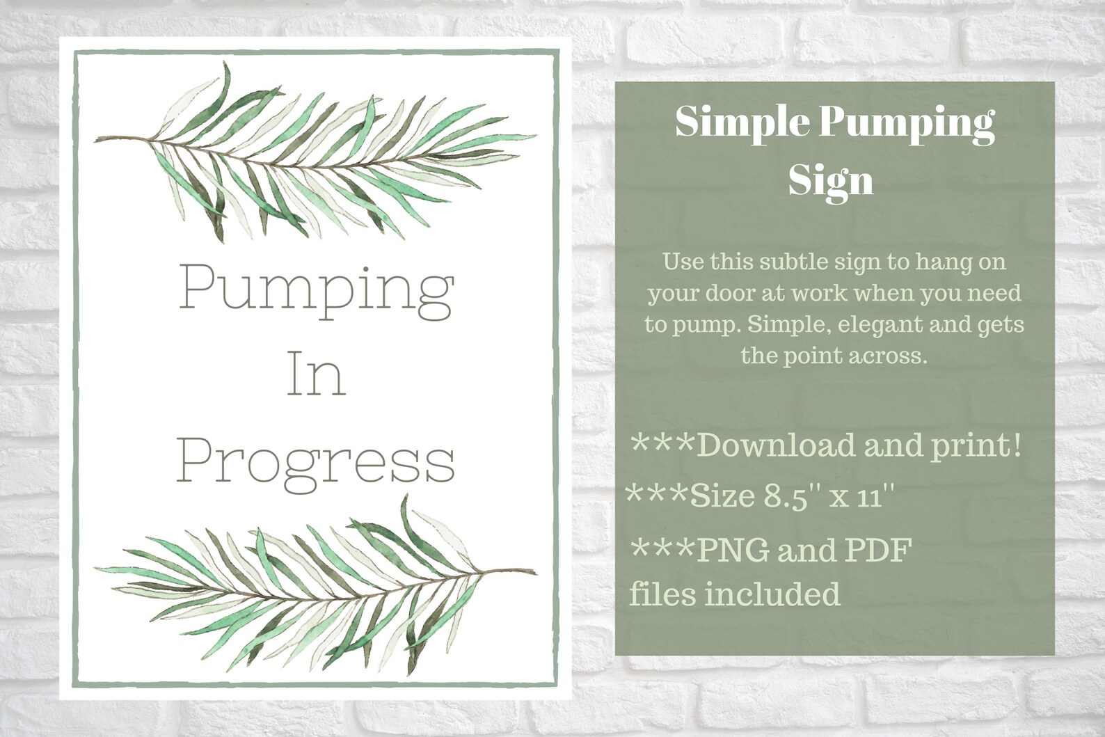 Printable Pumping in Progress Sign | Printable Breastfeeding Sign ...