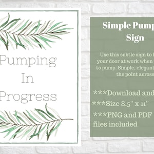 Printable Pumping in Progress Sign | Printable Breastfeeding Sign ...