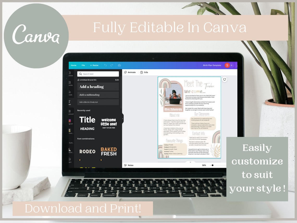 Meet the Teacher and Meet the Student, Editable Classroom Templates ...
