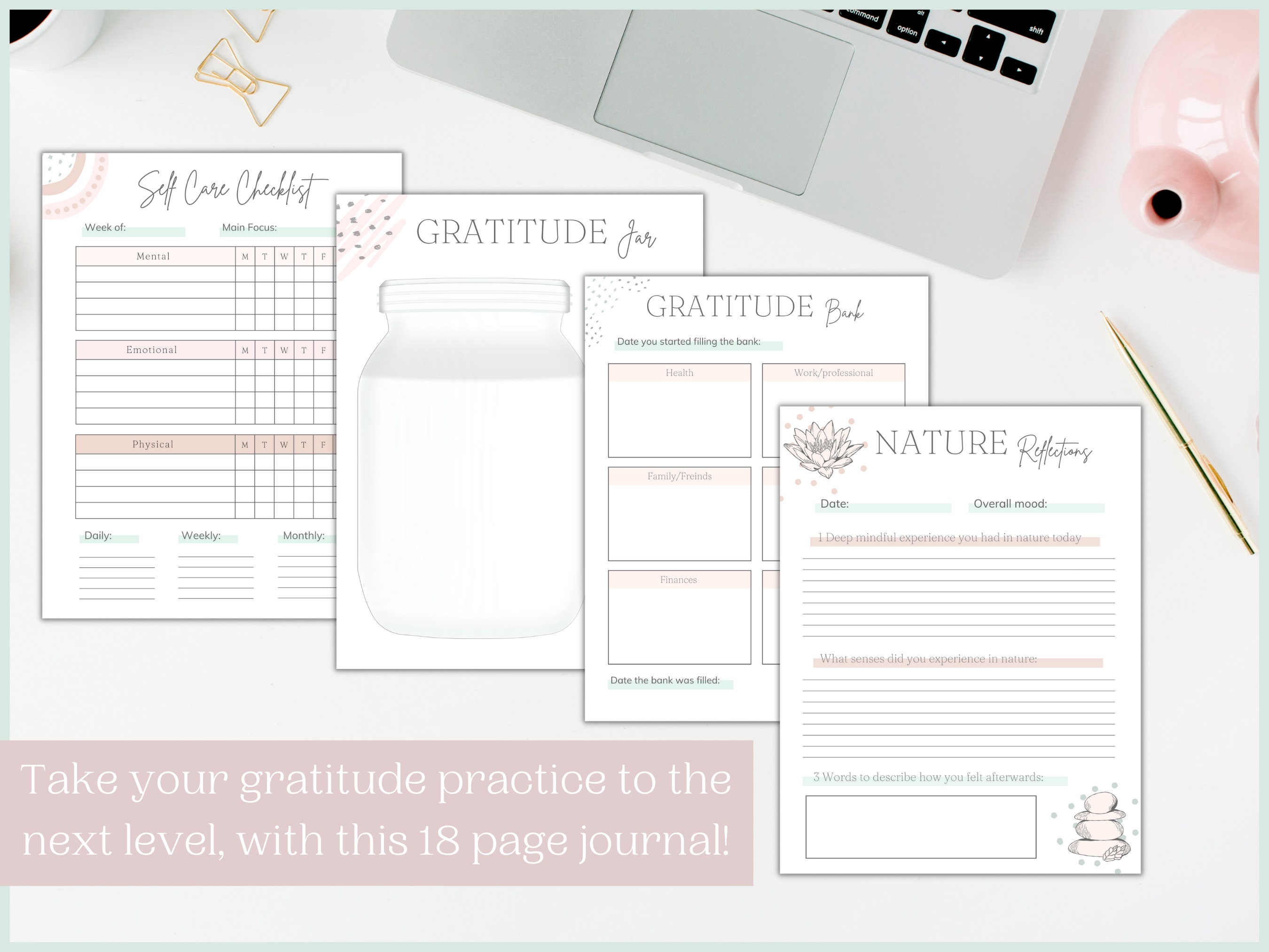 Gratitude Journal Printable | Manifestation Journal and Self Care ...