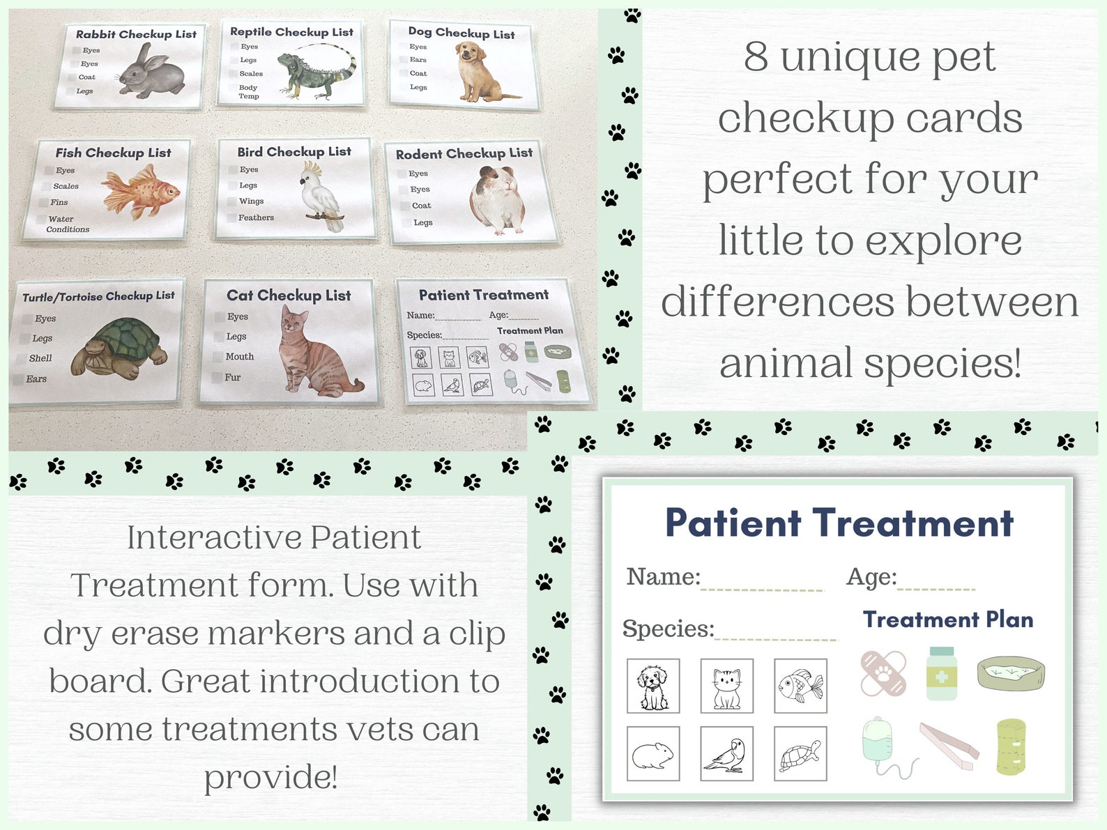 Pet Themed Unit Study Bundle Vet Clinic Dramatic Play Printables ...