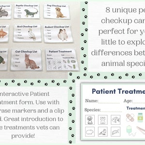 Pet Themed Unit Study Bundle | Vet Clinic Dramatic Play Printables ...