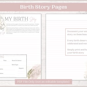 Mini Birth Plan Bundle Editable Birth Plan Hospital Bag - Etsy