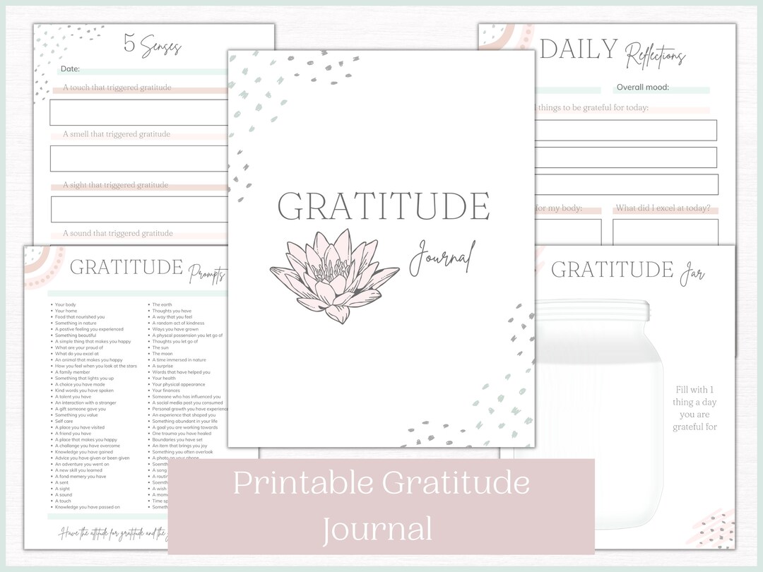 Gratitude Journal Printable | Manifestation Journal and Self Care ...