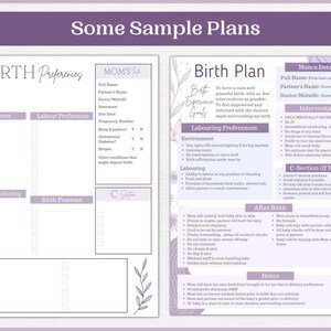 Custom Birth Plan Template - Etsy