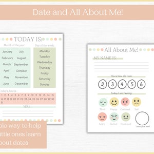 Homeschool Preschool Summer Morning Menu Printable | Morning Menu Pages ...