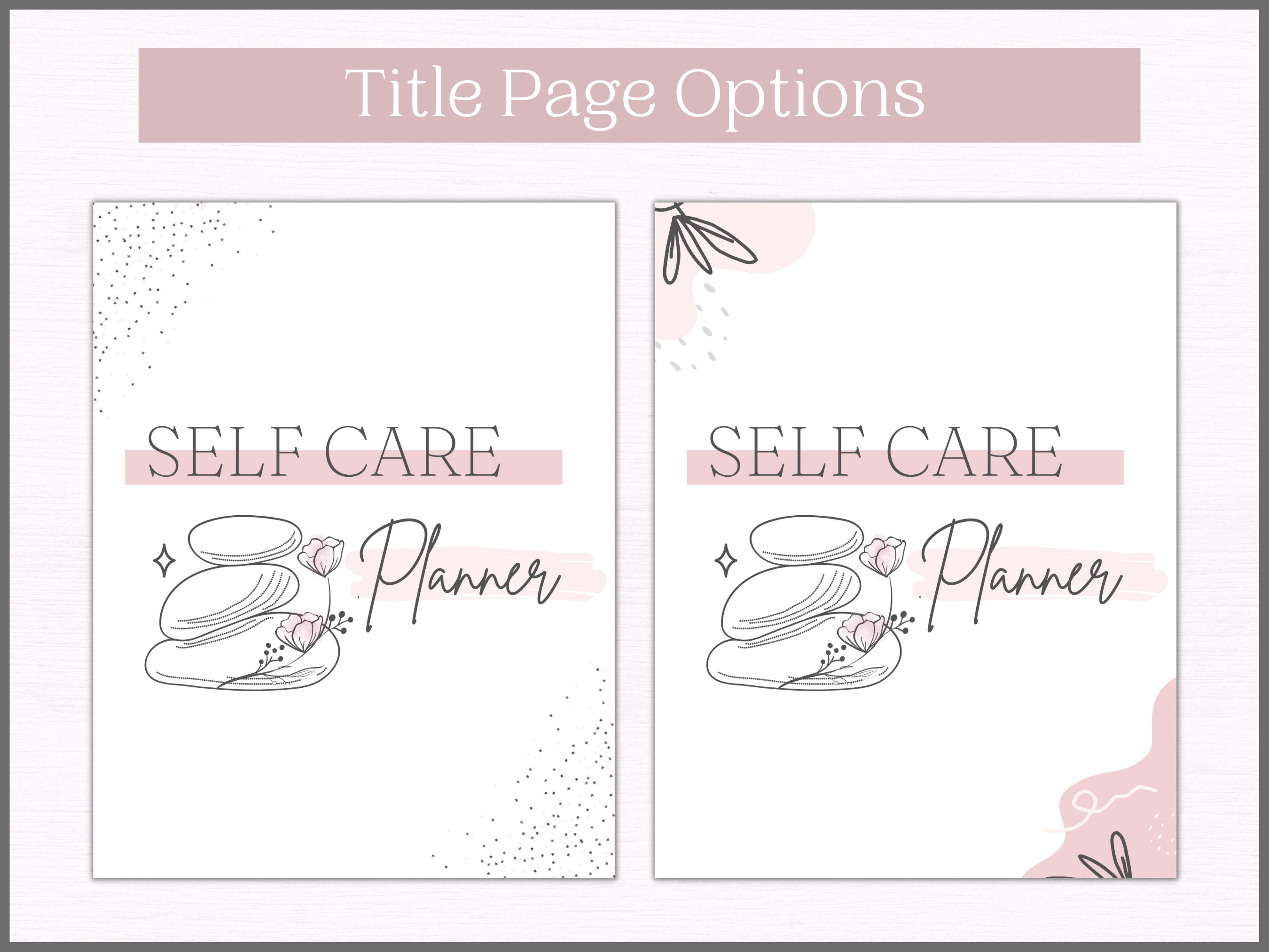 Self Care Journal and Self Care Planner Wellness Journal and - Etsy