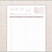 Editable Sign up Sheet Template | Printable Sign up Form | Contact ...