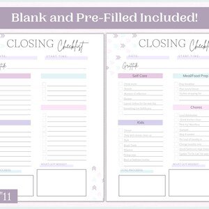 Editable Cleaning Schedule | Opening and Closing Household Cleaning ...