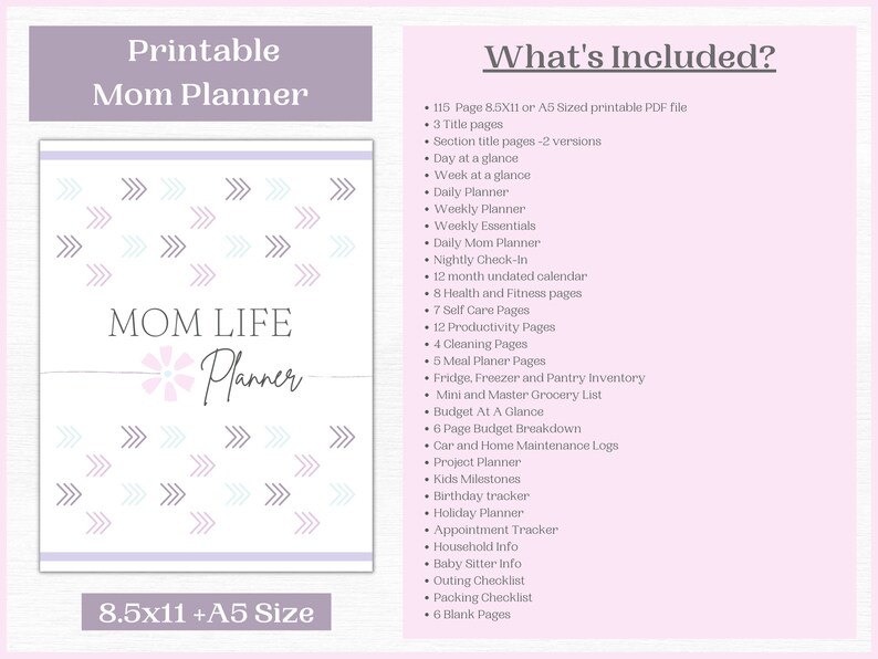 Mom Life Household Planner | ADHD Planner for Home Management ...
