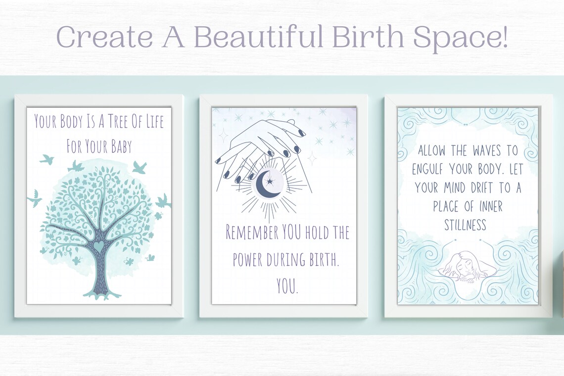 Birth Affirmation Printable Posters Birth Affirmations | Etsy