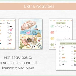 Printable Summer Themed Kindergarten Activities | Homeschool Preschool ...