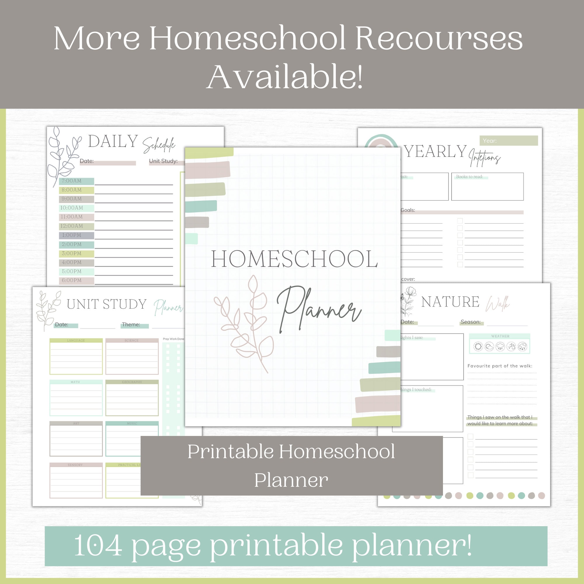 Editable Homeschool Schedule Template | Weekly Schedule and Chore Chart ...