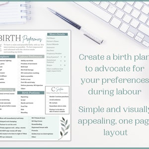 Editable Birth Plan Template |printable Birth Plan and Checklist - Etsy ...