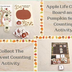 Preschool Fall Harvest Unit Study Bundle | Homeschool Preschool ...