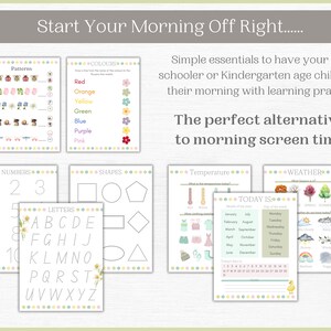 Homeschool Preschool Spring Morning Menu Printable Morning Menu Pages ...