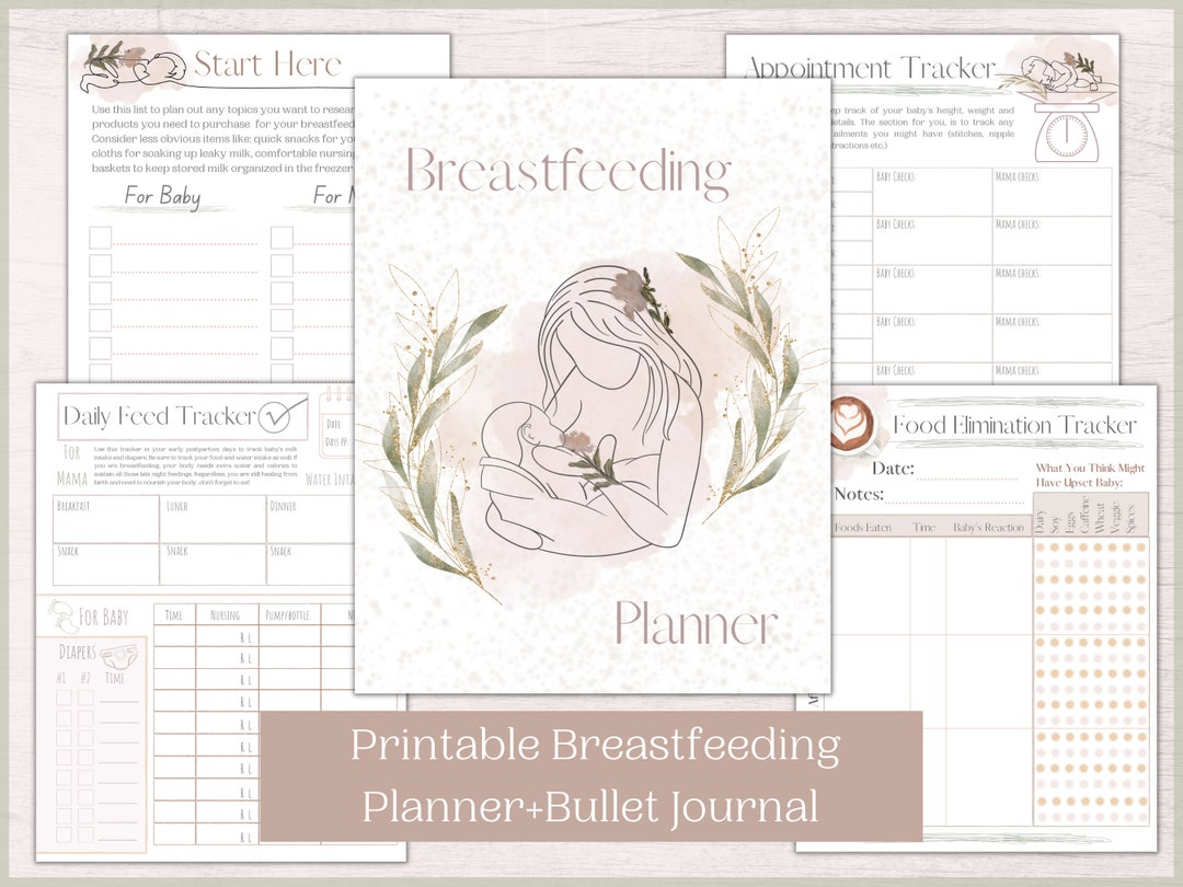 Printable Breastfeeding Planner and Bullet Journal | Breastfeeding ...