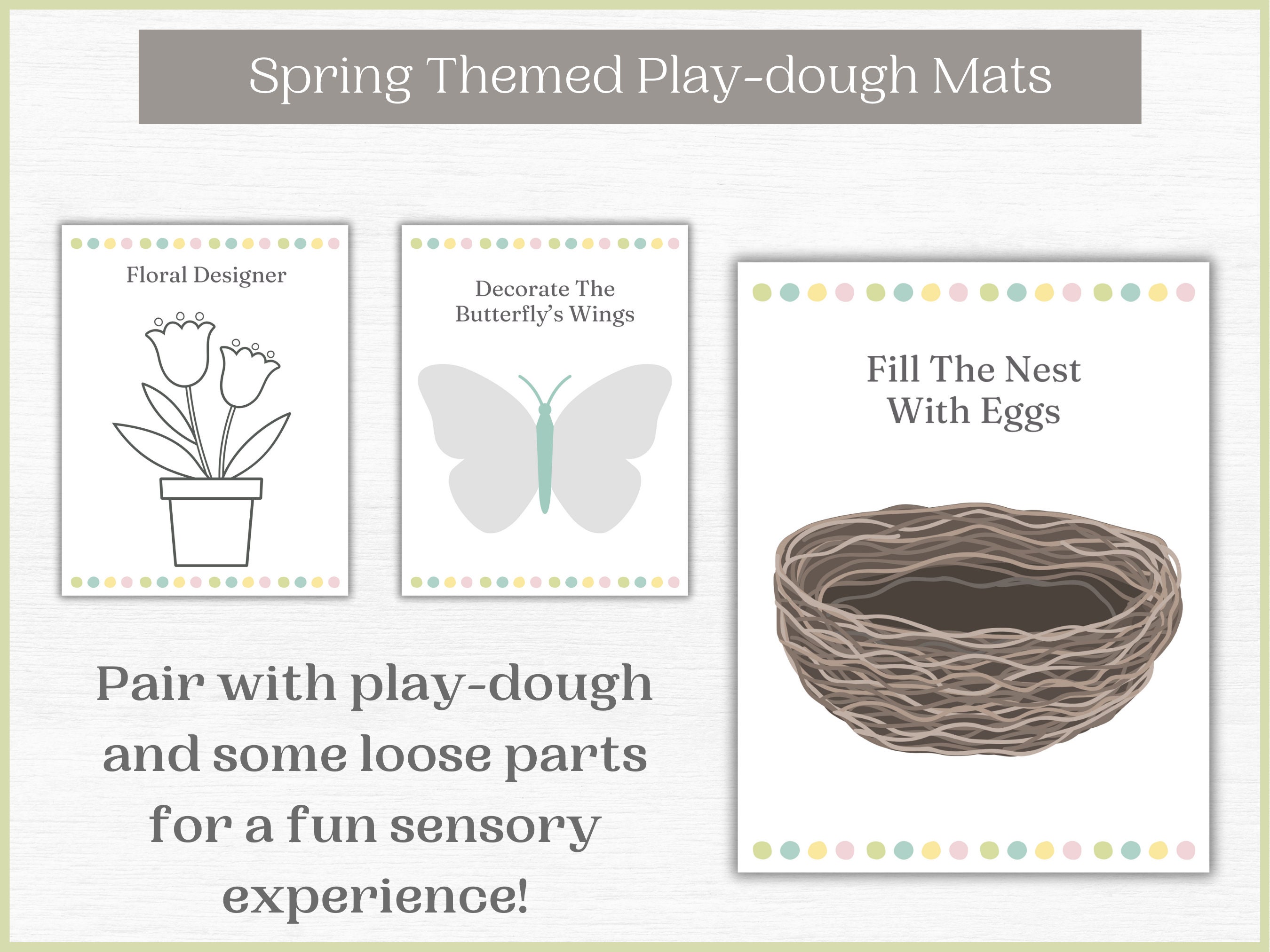 Homeschool Preschool Spring Morning Menu Printable Morning Menu Pages ...