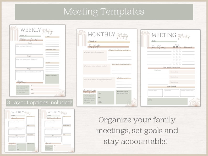 Family Meeting Guide | Household Planner | Printable Family Meeting ...
