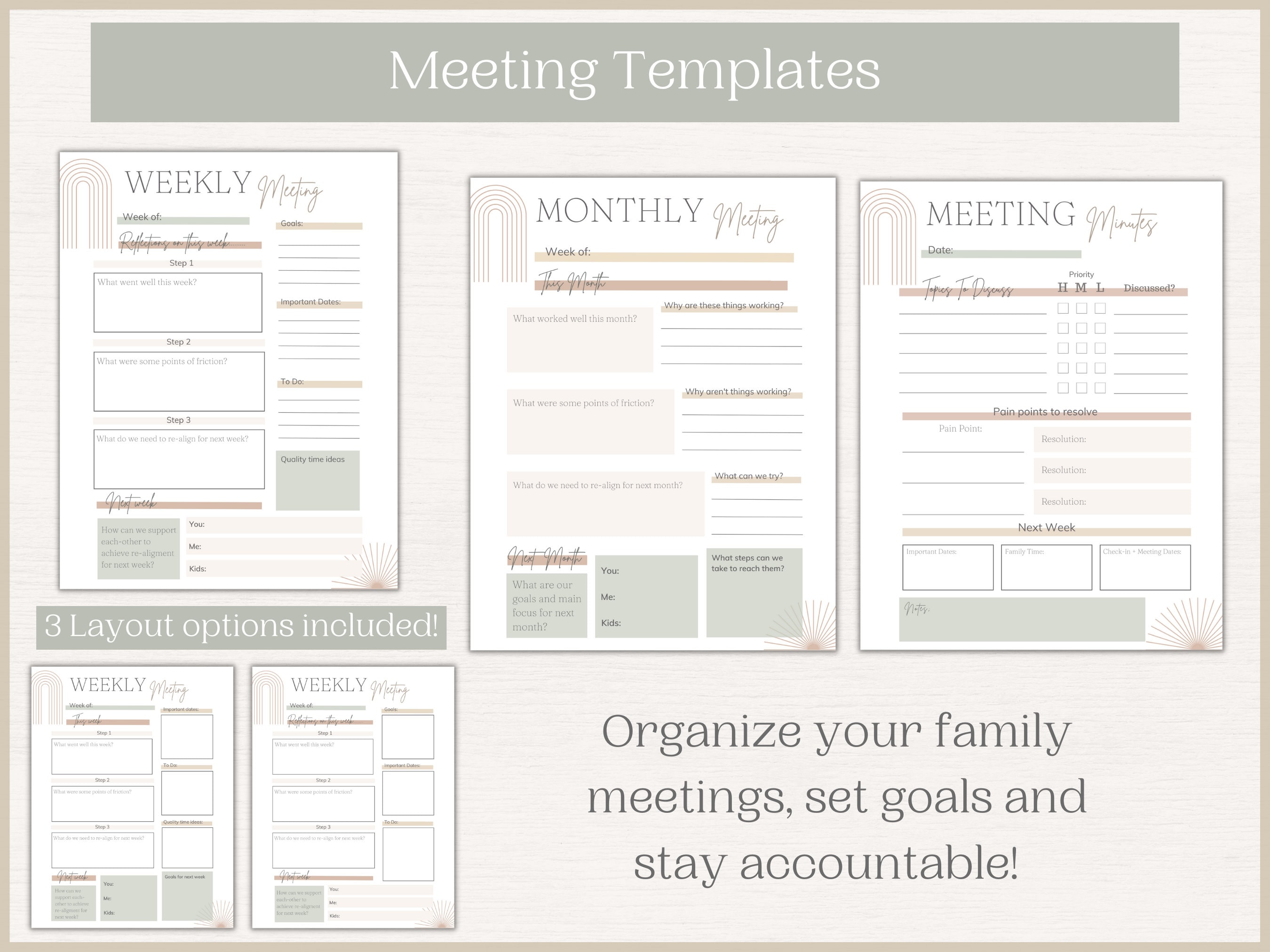 Family Meeting Guide Household Planner Printable Family - Etsy